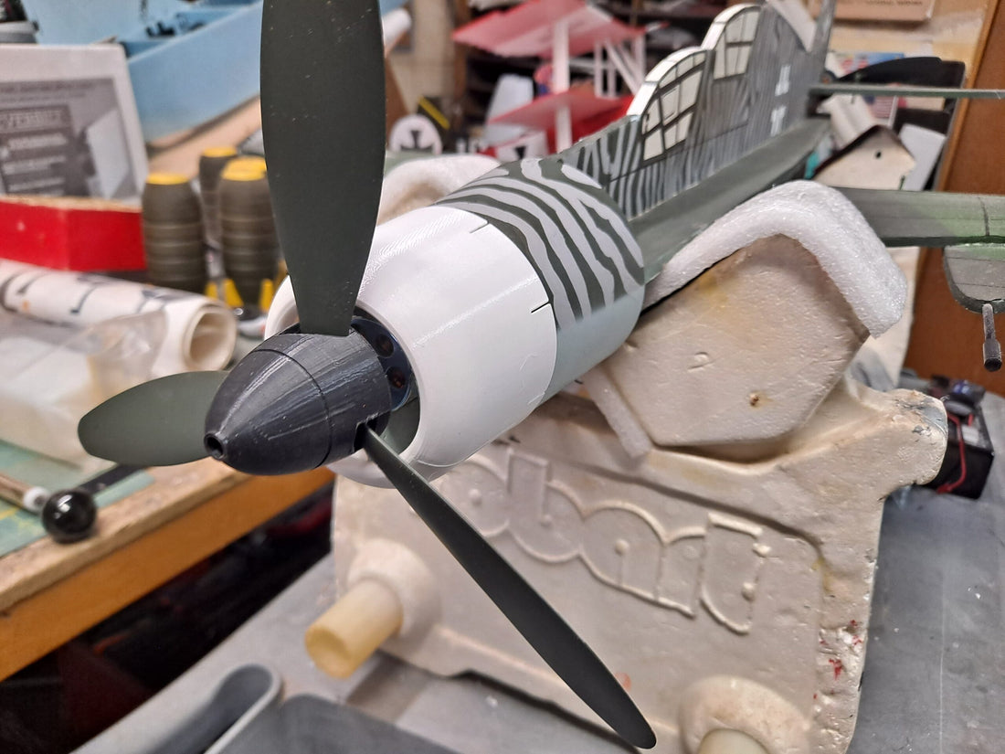 3D-printed COWL for the Rabid Models Do-335 Pfeil – RABIDMODELS.COM